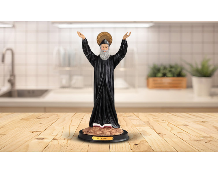Trinx 12"H St. Charbel Makhlouf Holy Figurine Style 2 Unique Gifts - Wayfair Canada